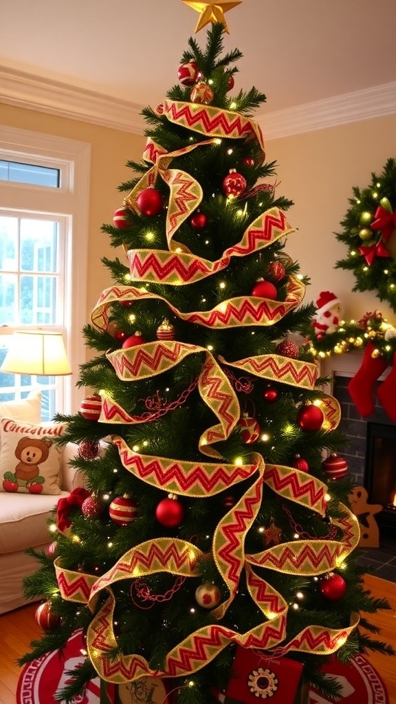 Zigzag Christmas Tree Decoration Ideas